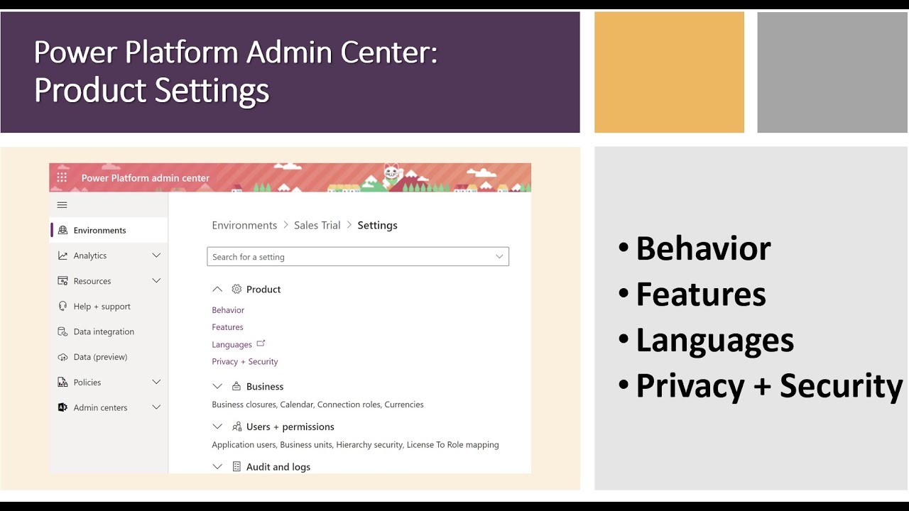 Power Platform Admin Center: Product Settings - YouTube