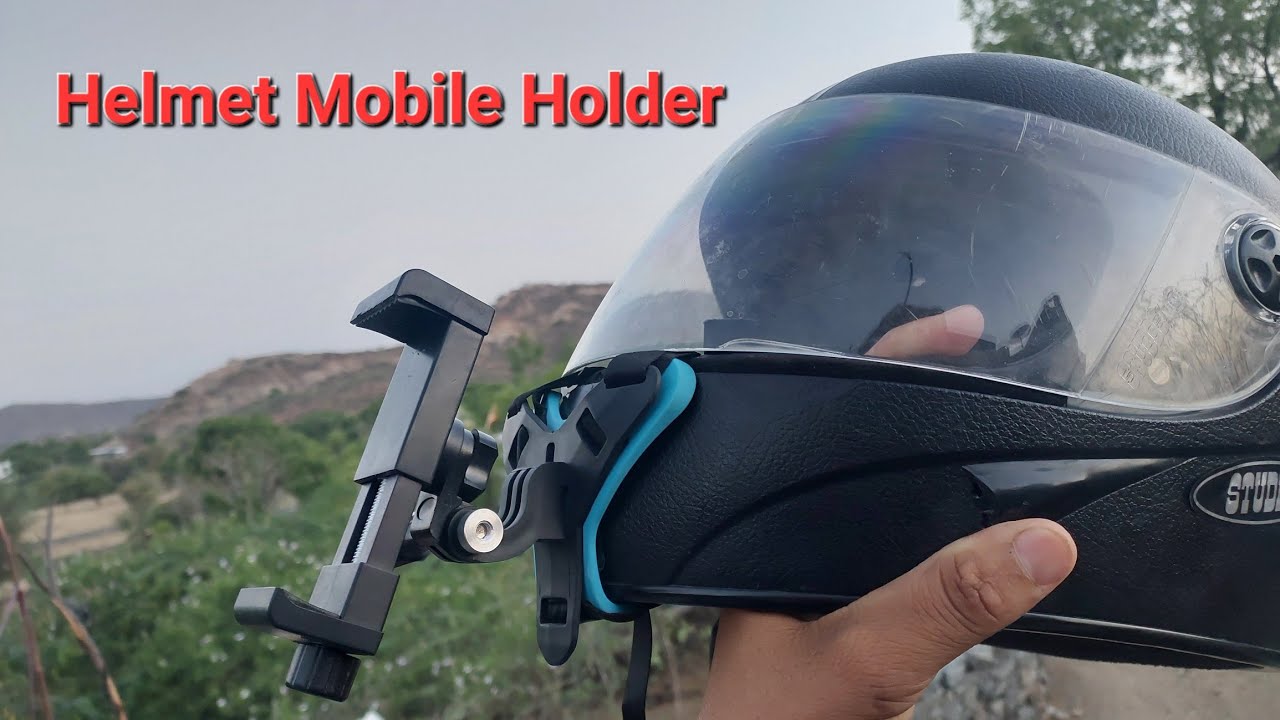 Helmet Mobile Mount and Installation | Helmet Mobile Holder | Moto vlog ...
