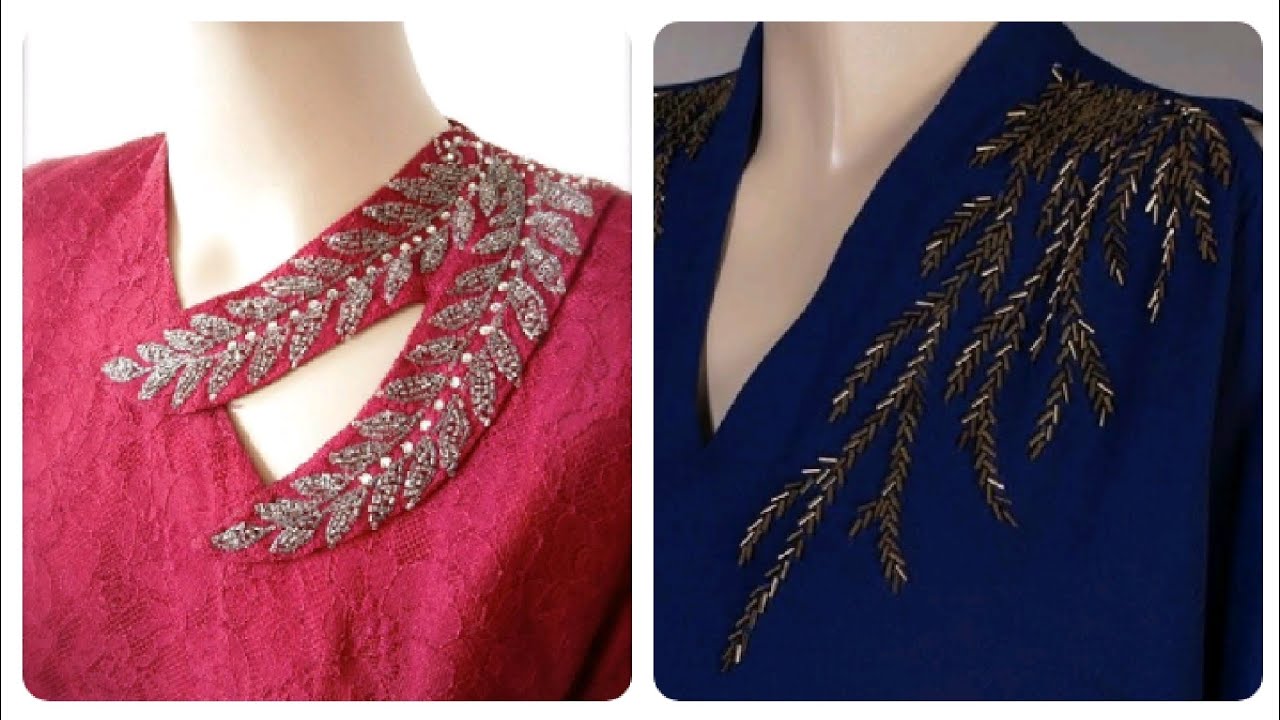 Beautiful Stylish Embroidery Neck Ideas Amazing Design Girls And Ladies ...