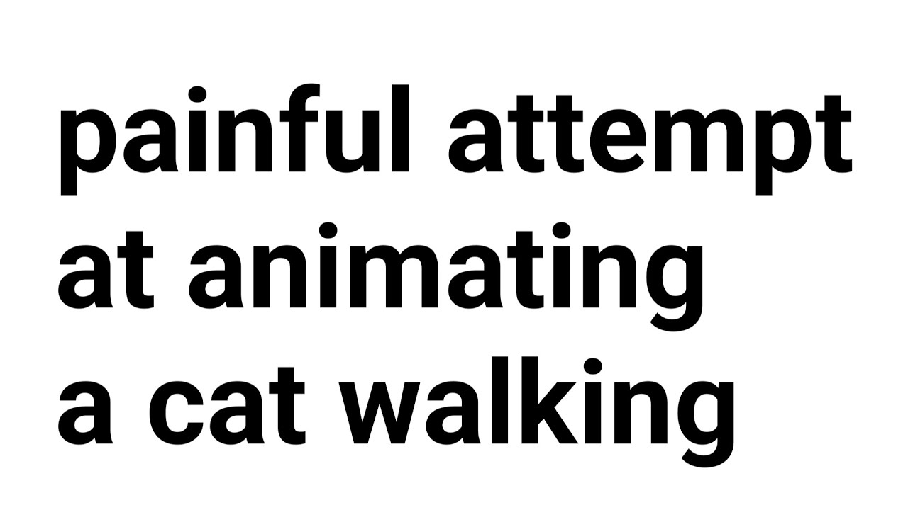 painful first attempt at cat walk - YouTube