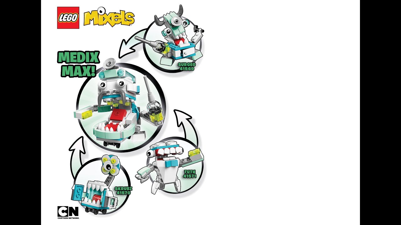 MEDIX MAX Instructions LEGO MIXELS Series 8 Surgeo + Skrubz + Tuth ...