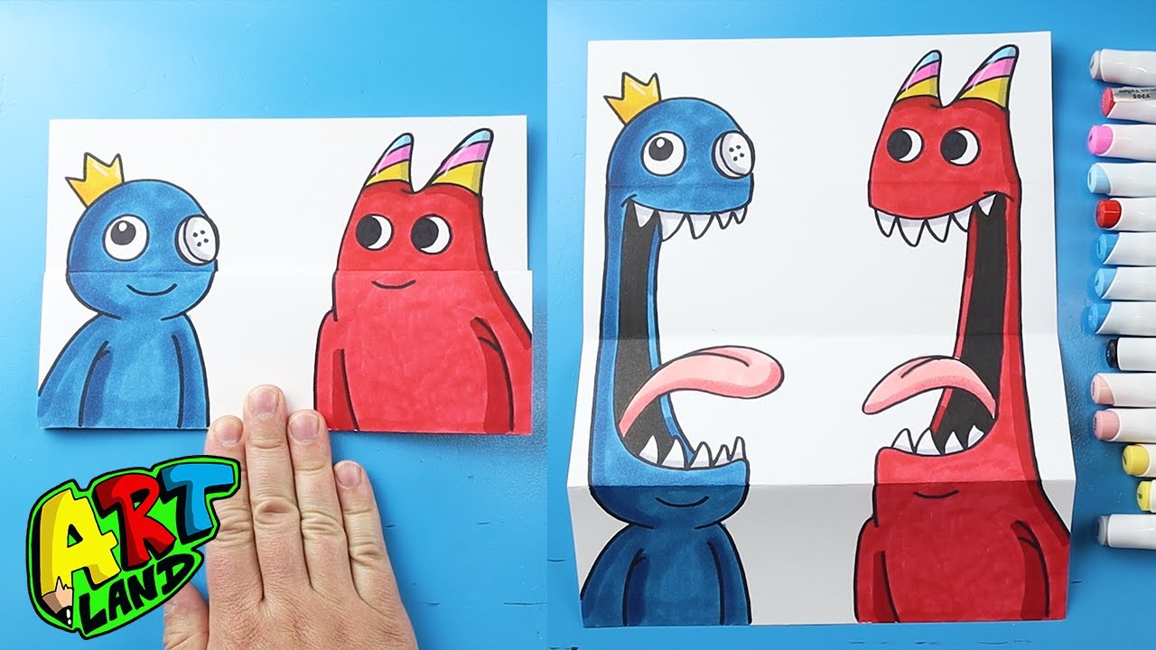 How to Draw BAN BAN VS BLUE SURPRISE FOLD - YouTube
