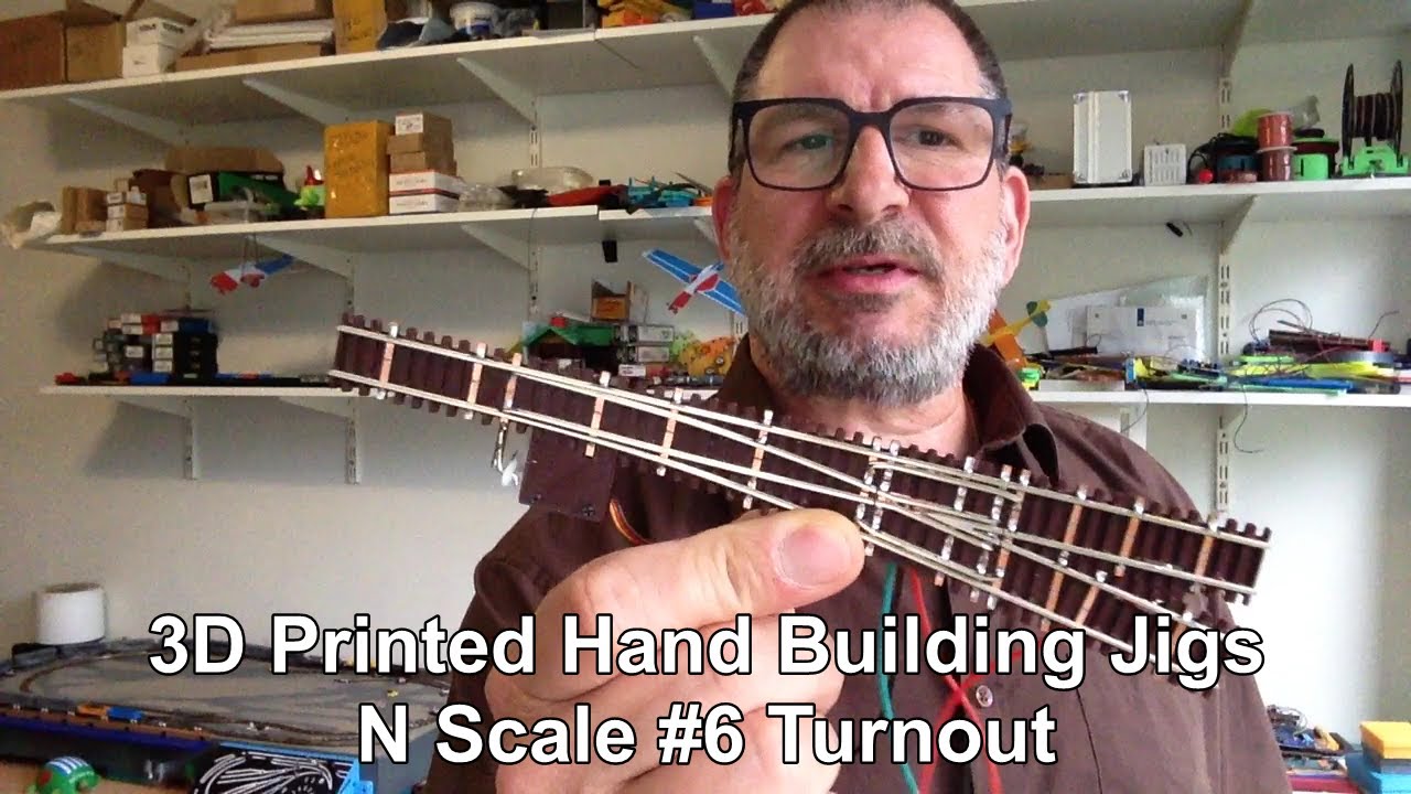 Make Your Own #6 Turnout N Scale Hand Build 3D Printed Jigs - YouTube