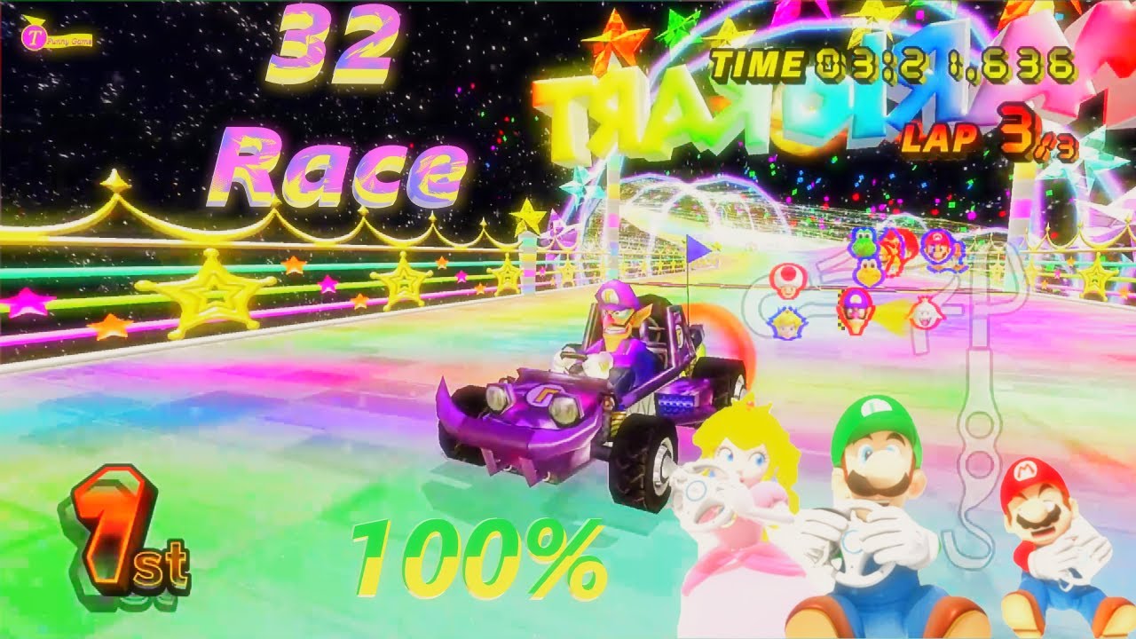 Mario Kart Wii Full - Game 32 Race 150cc Cup - Waluigi No1 won 29 of 32 ...