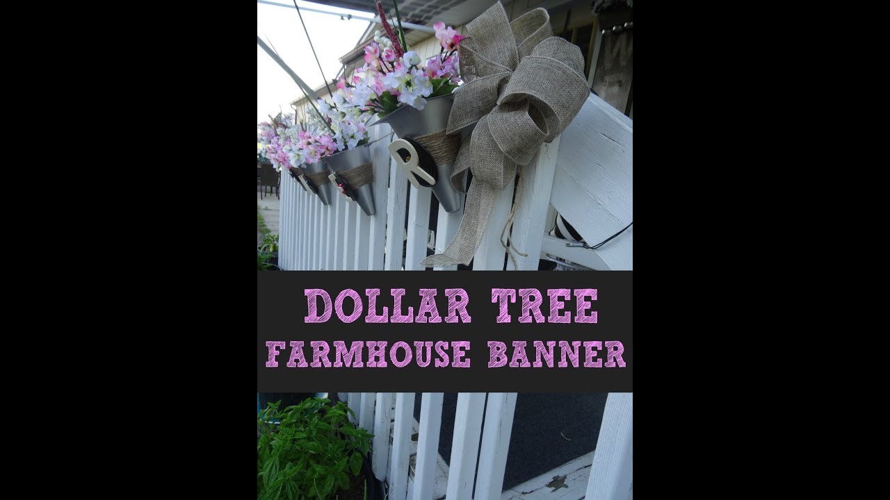 Dollar Tree Farmhouse Banner - YouTube