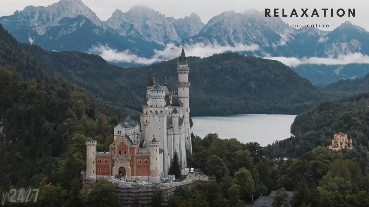 A beautiful view of the mountain ranges with soothing music for your ...