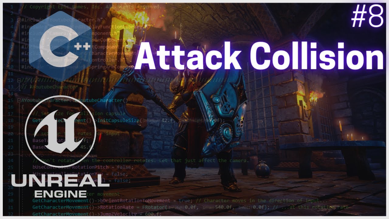 Unreal Engine C++ Mini Oyun / Attack Collision #8 - YouTube