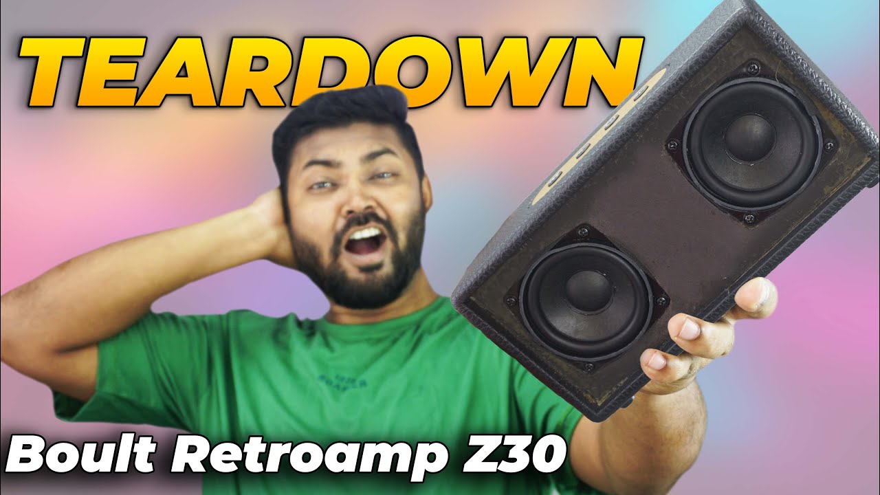 Boult Retroamp Z30 teardown 30 Watt Speaker - YouTube