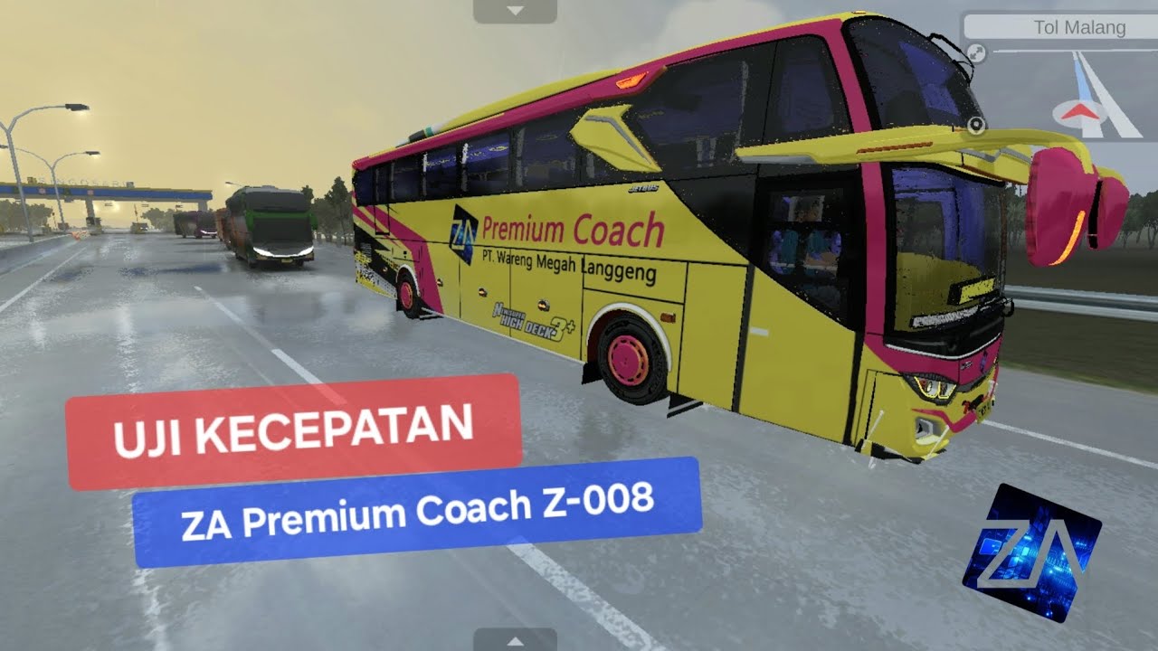 Uji Kecepatan ZA Premium Coach Z-008 - YouTube