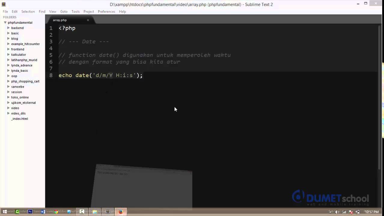 Cara Menampilkan Tanggal dan Waktu Menggunakan PHP - YouTube