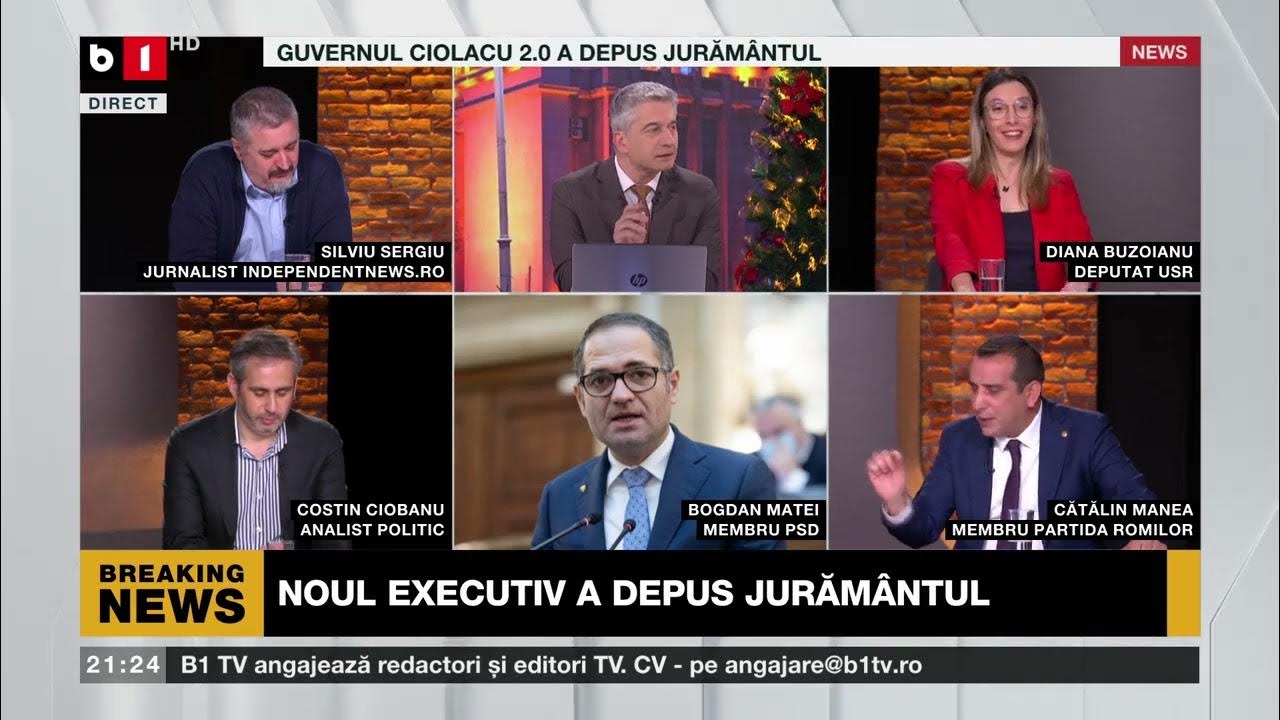 CĂTĂLIN MANEA, PARTIDA ROMILOR, DESPRE NOUL GUVERN_Știri B1TV_23 dec. 2024 - YouTube