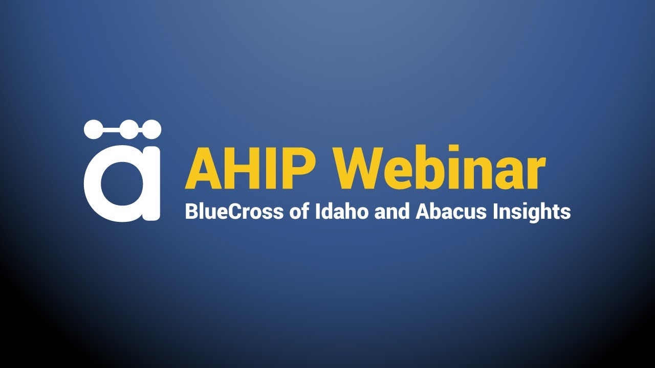 AHIP Webinar: Risk Adjustment Gets Usable Data at Last - YouTube