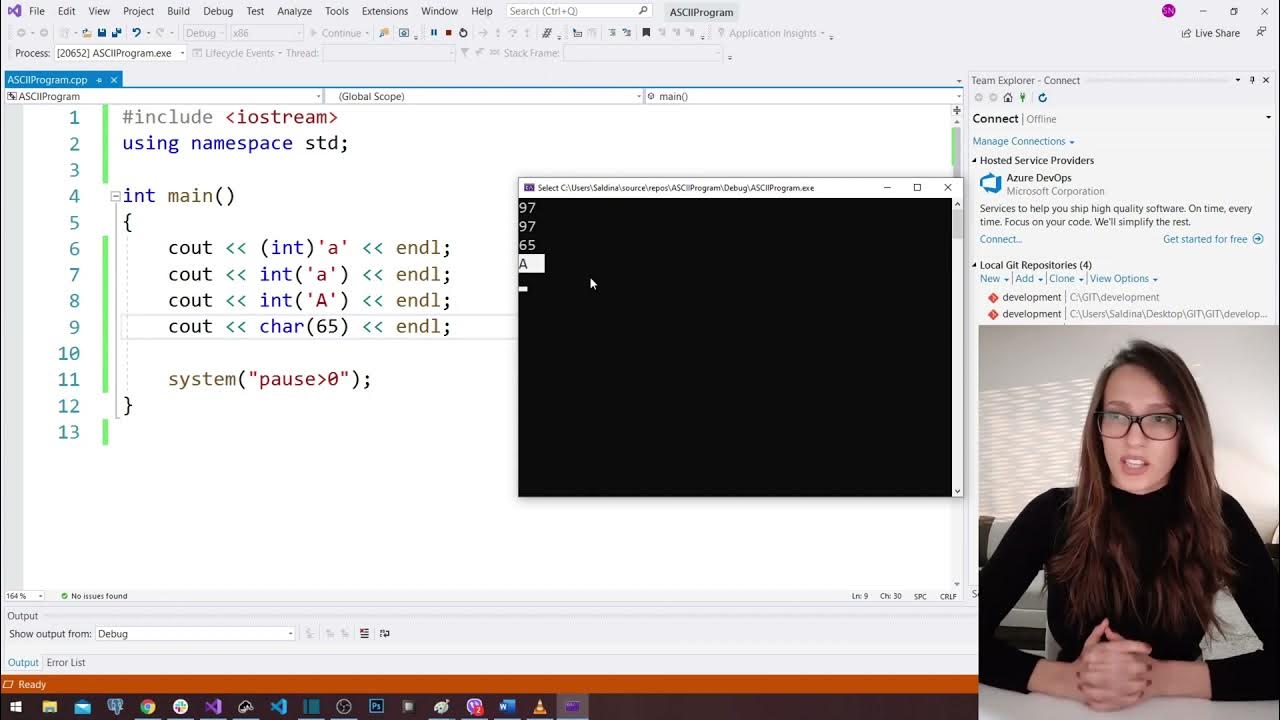 C++ FOR BEGINNERS 2020 ASCII Table, Program for ciphering text PROGRAMMING TUTORIAL - YouTube
