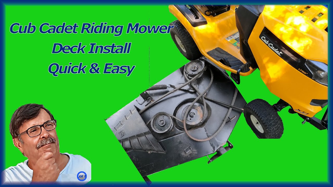 Cub Cadet Riding Mower #Deck Install Quick & Easy - YouTube