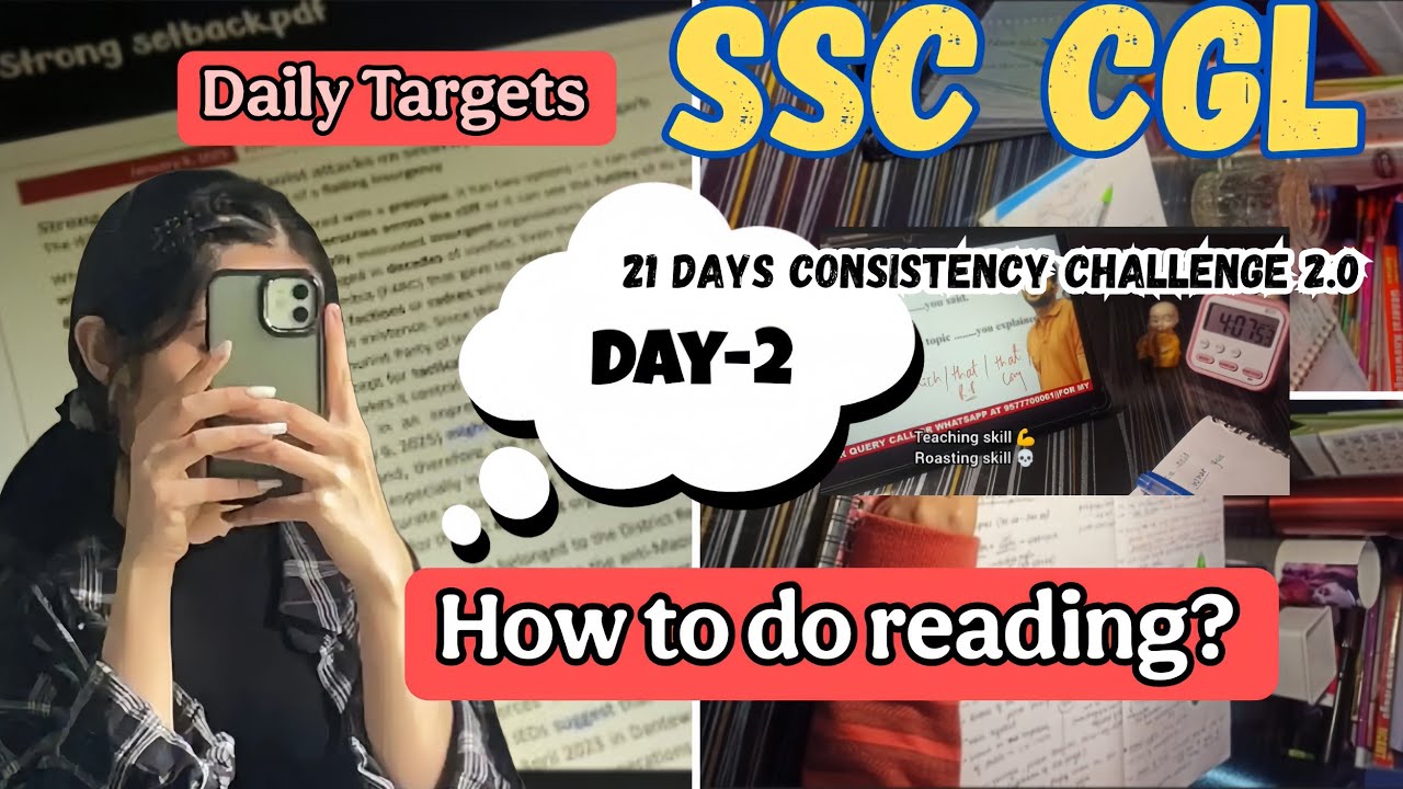 SSC CGL 2025 study vlog || How to do reading for ssc Exams || Daily ...
