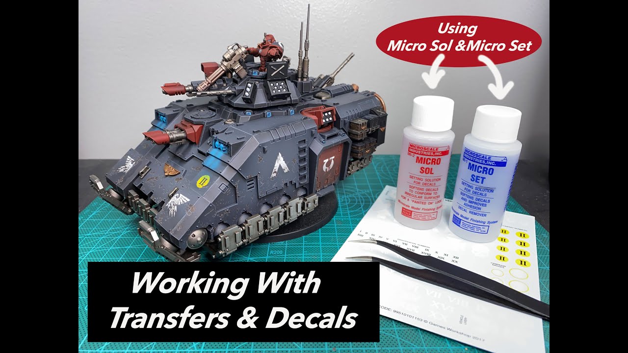 How to Apply TRANSFERS and DECALS to Miniatures - YouTube