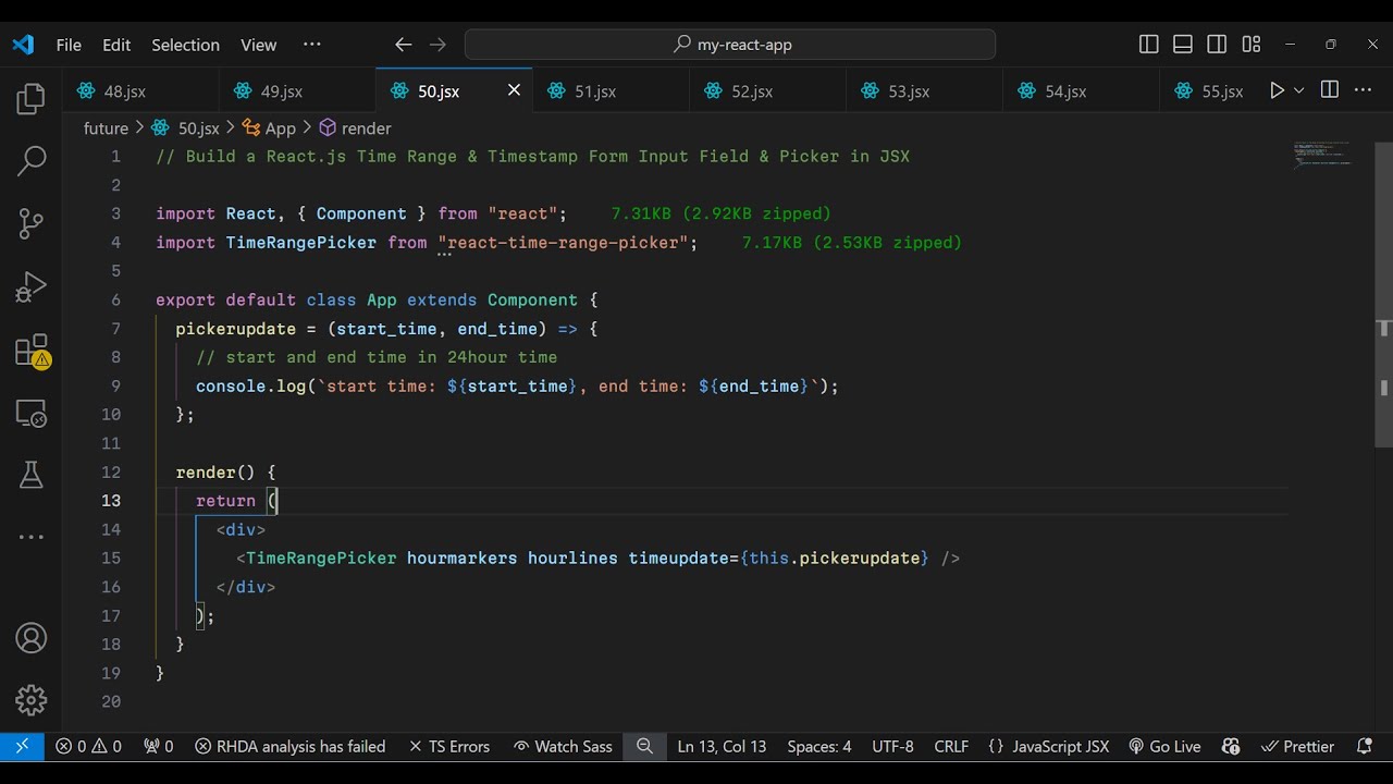 Build A Reactjs Time Range And Timestamp Form Input Field And Picker In 5669