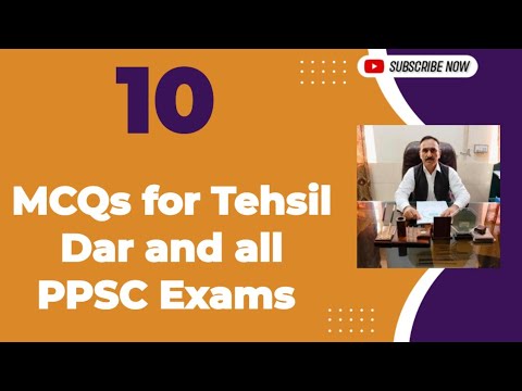 10 MCQs for Tehsil Dar and all PPSC exams#saifullah khan #educational ...