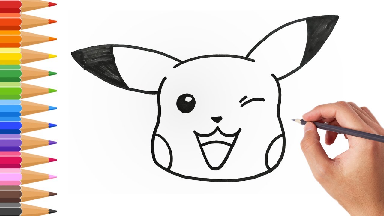 How to Draw Pikachu // Drawing and Coloring Pikachu From POKÉMON🌈 ...