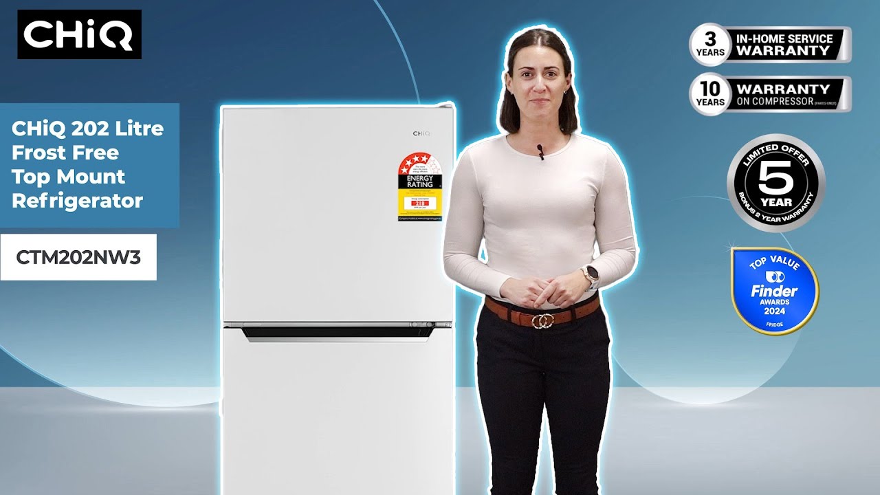 CHiQ 202L No Frost Top Mount Refrigerator - CTM202NW3 2 - YouTube