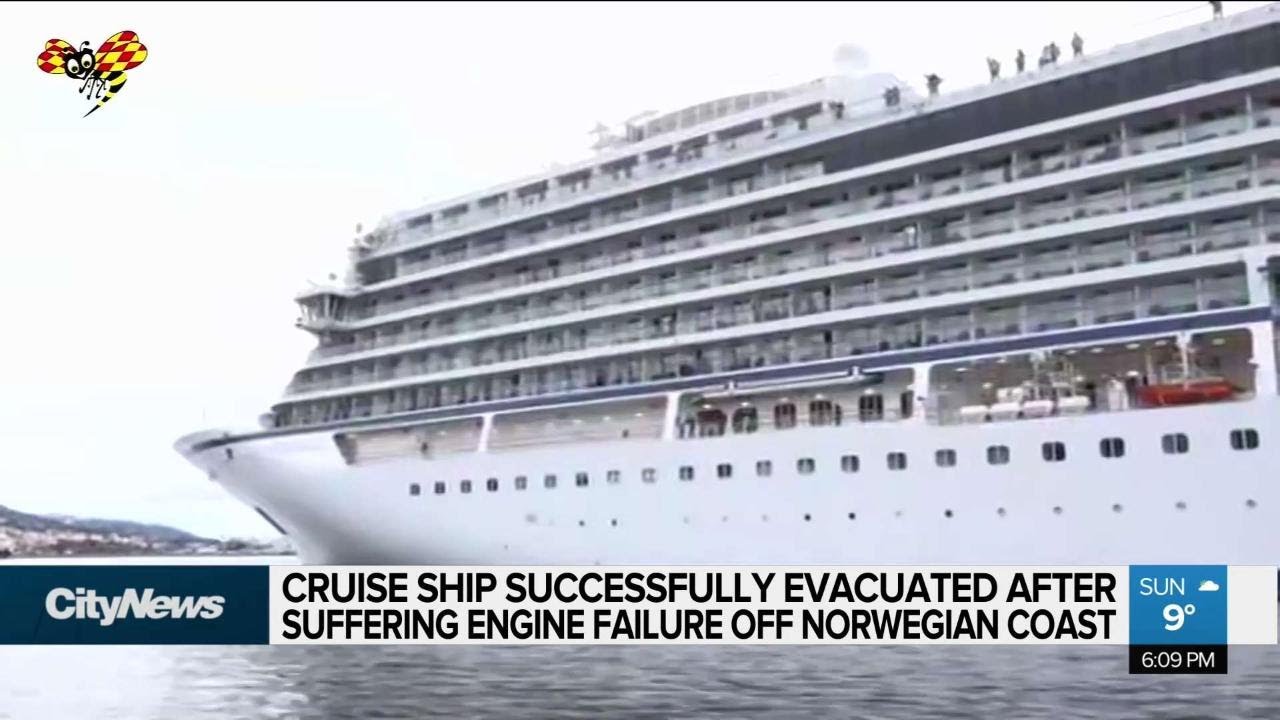 Cruise ship evacuated after engine failure off Norway coast - YouTube