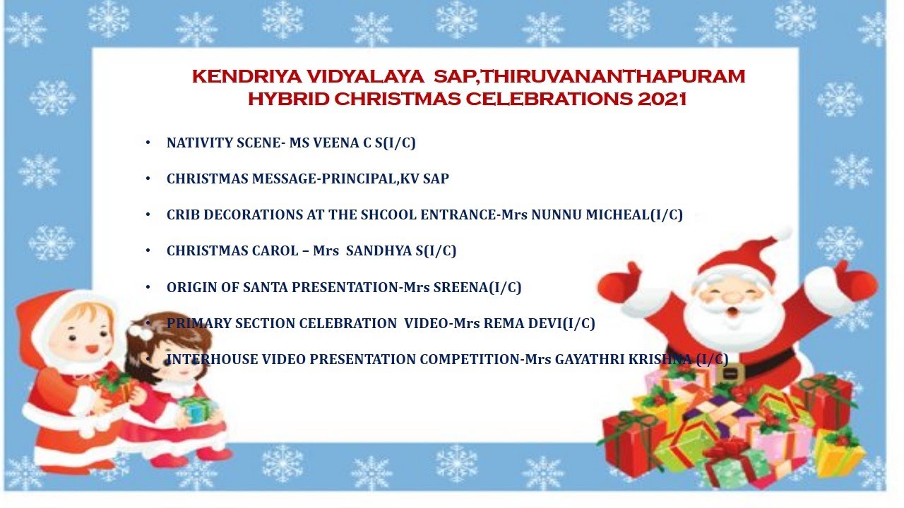 KV SAP -CHRISTMAS CELEBRATION 2021 - YouTube