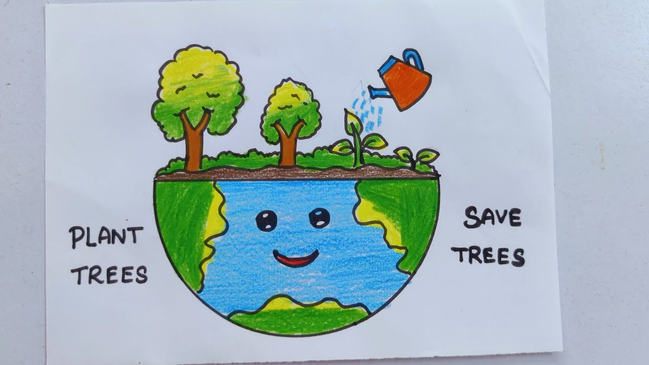 van mahotsav drawing/van mahotsav poster drawing/वन महोत्सव पर चित्र ...