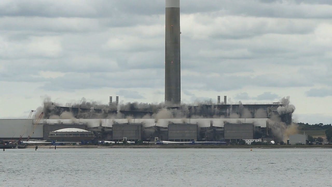 Fawley Power Station - First Phase of Demolition - Thursday 3rd October ...