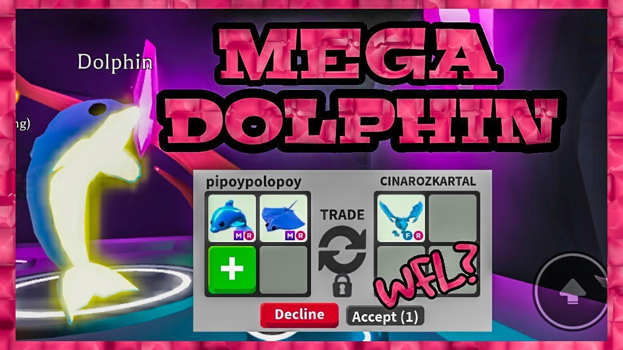 What People Trade For MEGA NEON DOLPHIN in Adopt Me Rich Server/Ocean ...