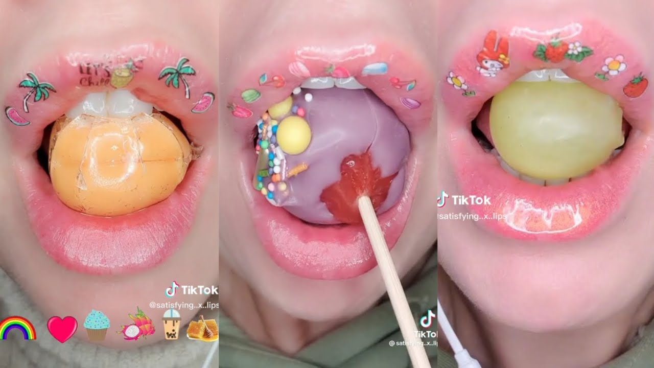 ASMR😋 Eating Satisfying Food 🤤Emoji Challenge Tiktok Mashup | Mukbang 🍦🍬 - YouTube