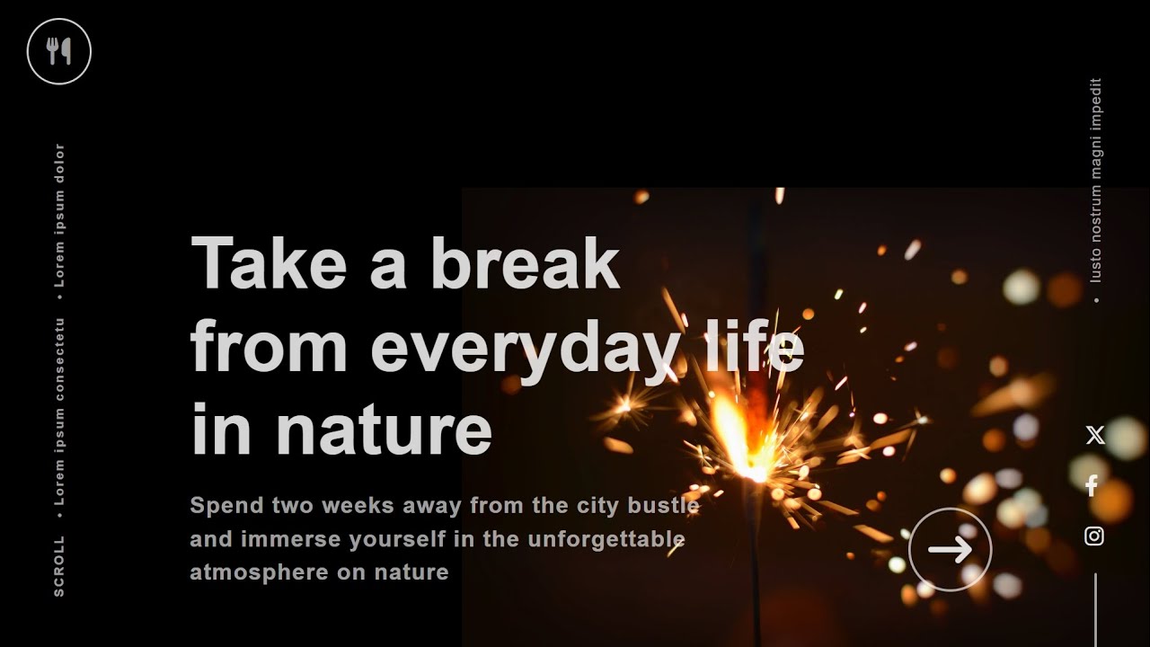 Landing page with no Navigation bar | Website UI | Html and CSS - YouTube