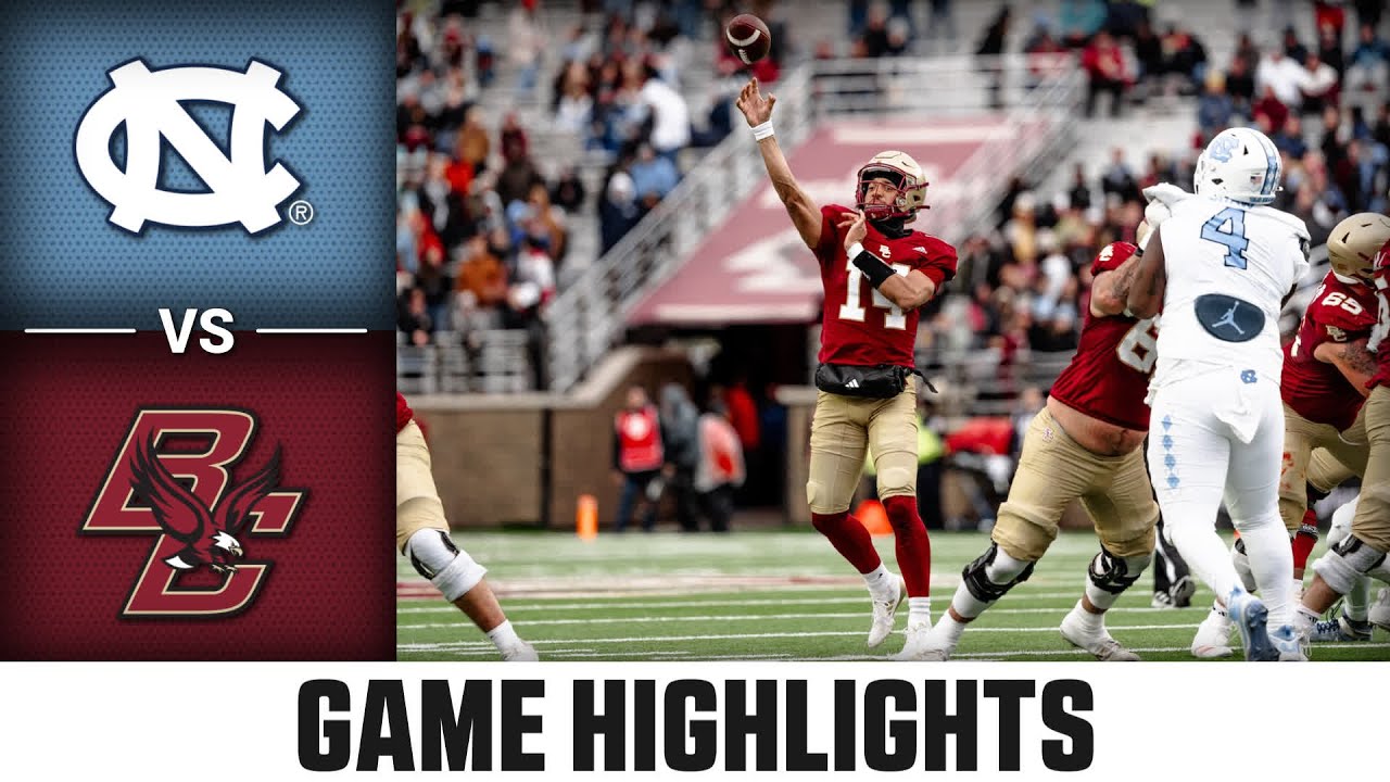 North Carolina vs. Boston College Game Highlights | 2024 ACC Football ...