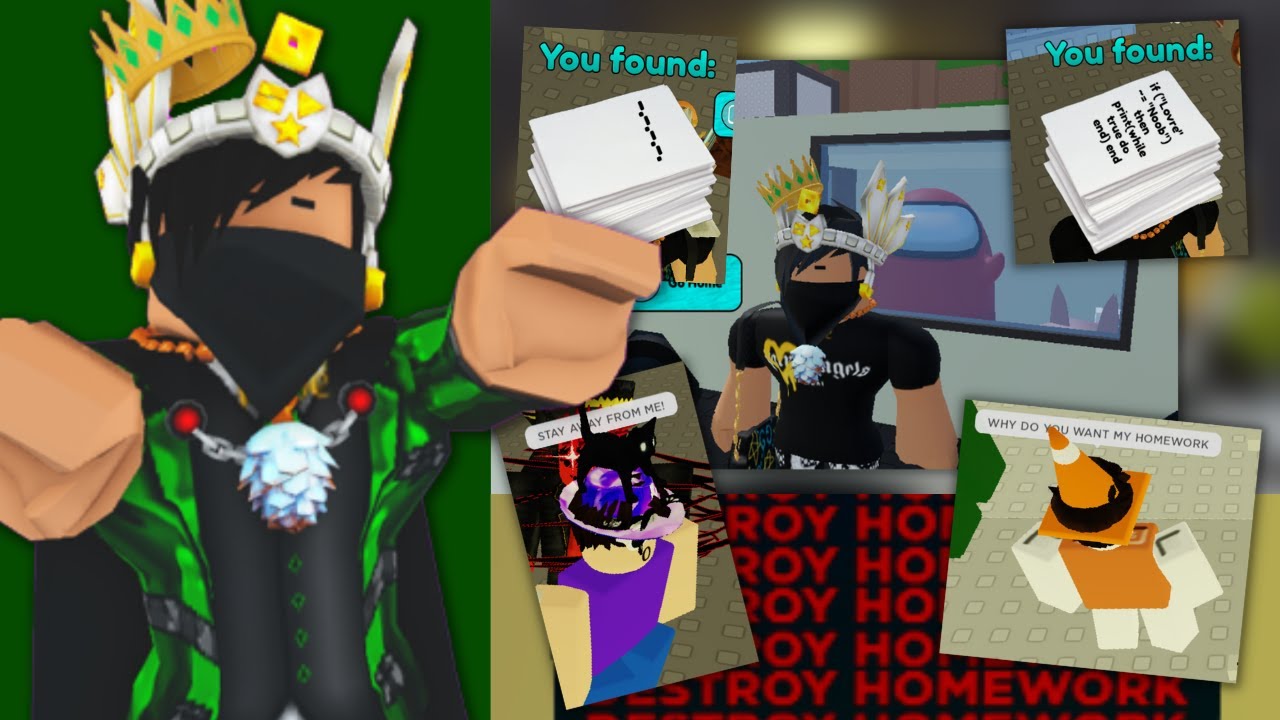 I Destroyed All Homework in Roblox... - YouTube