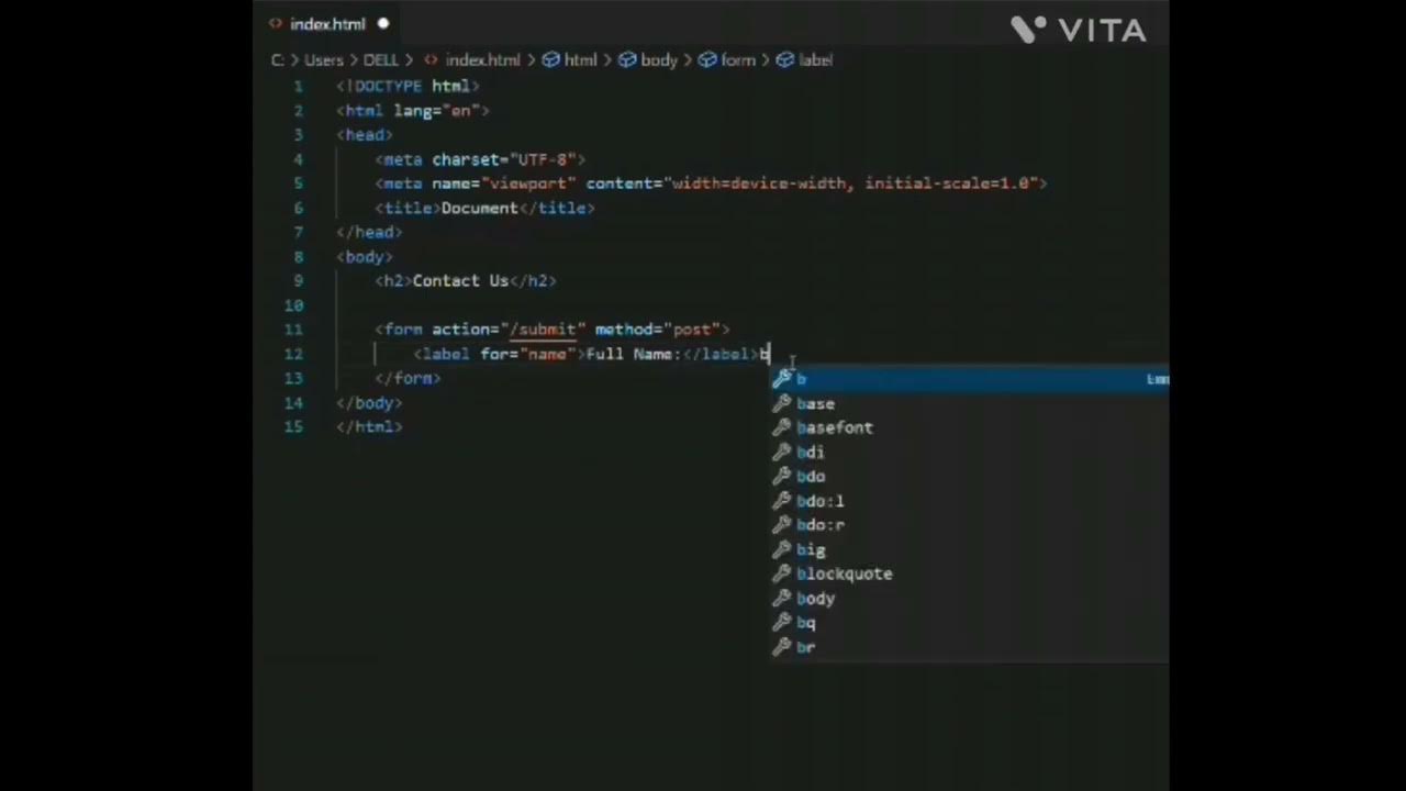 basic HTML form ️#html #code#codingvideos #video - YouTube