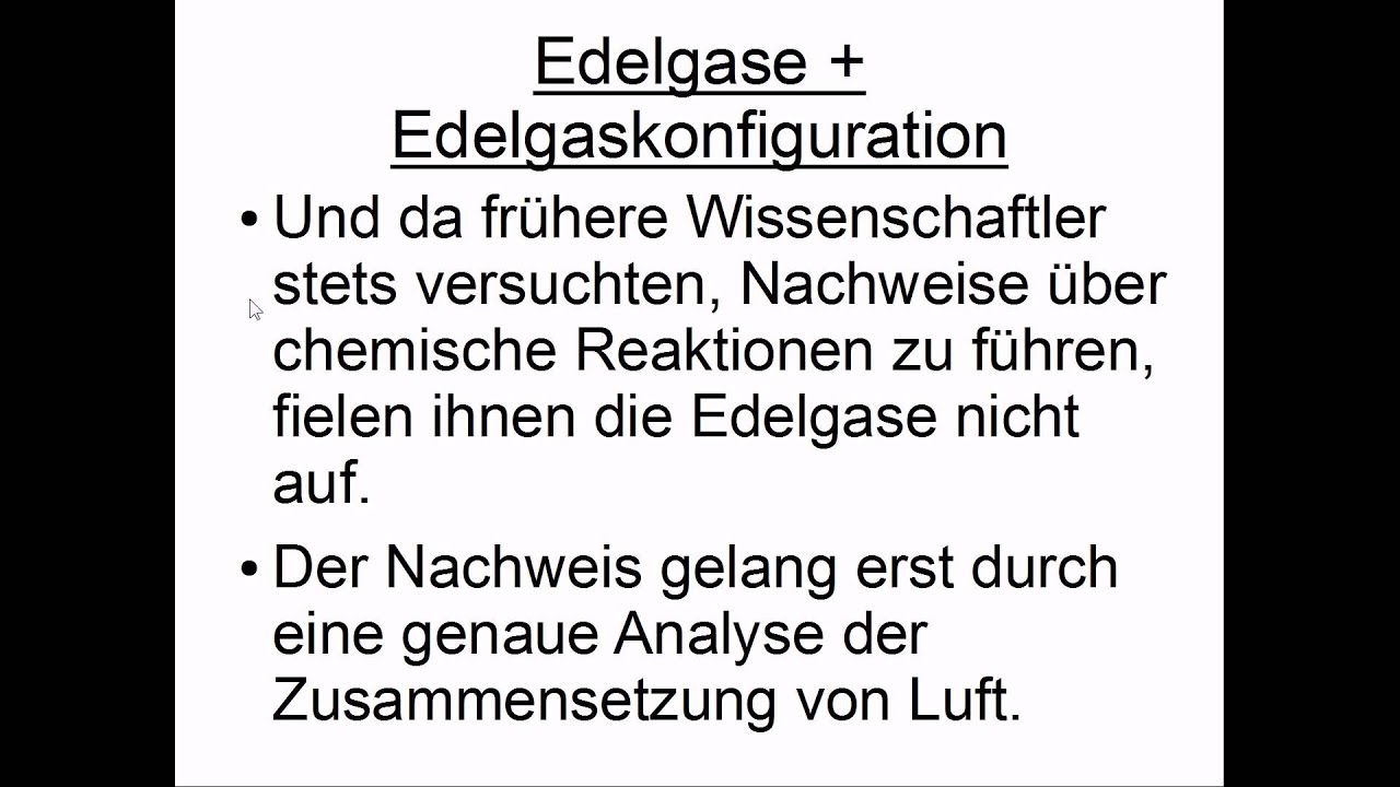 Edelgase und Edelgaskonfiguration - YouTube