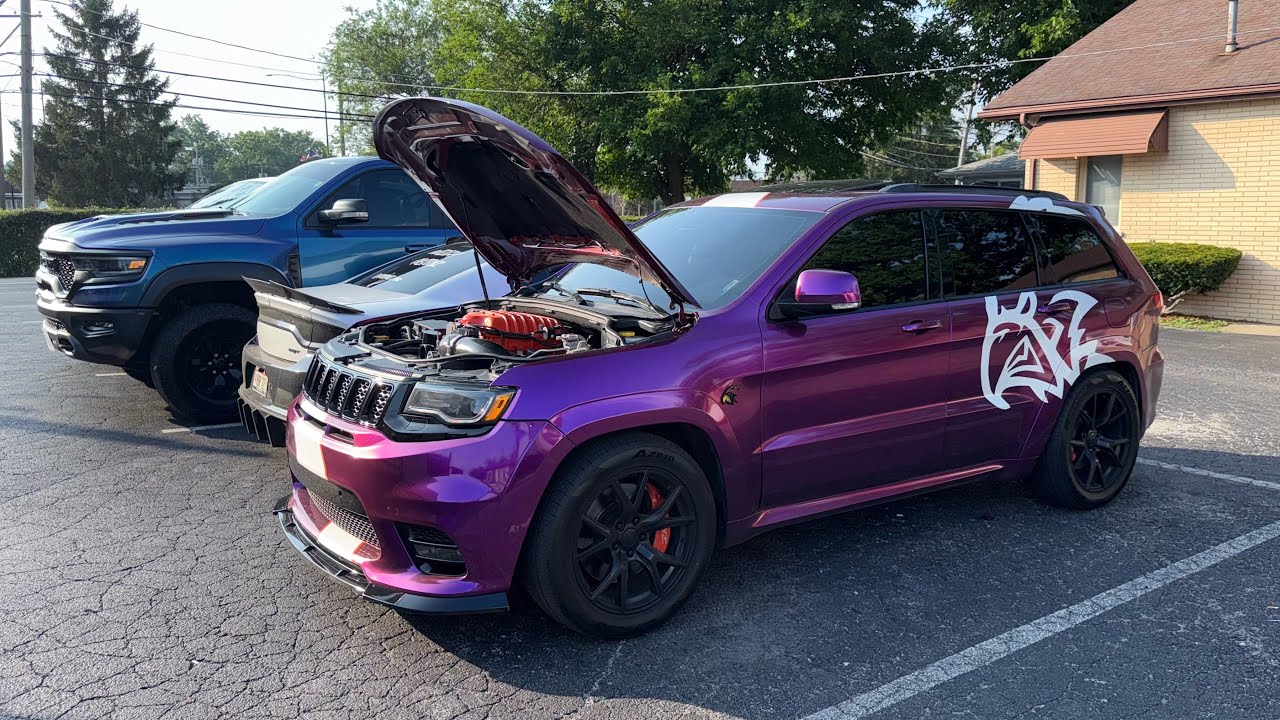 we built a TRACKHAWK from a 5.7L Engine | we cut up in traffic in the 5 ...