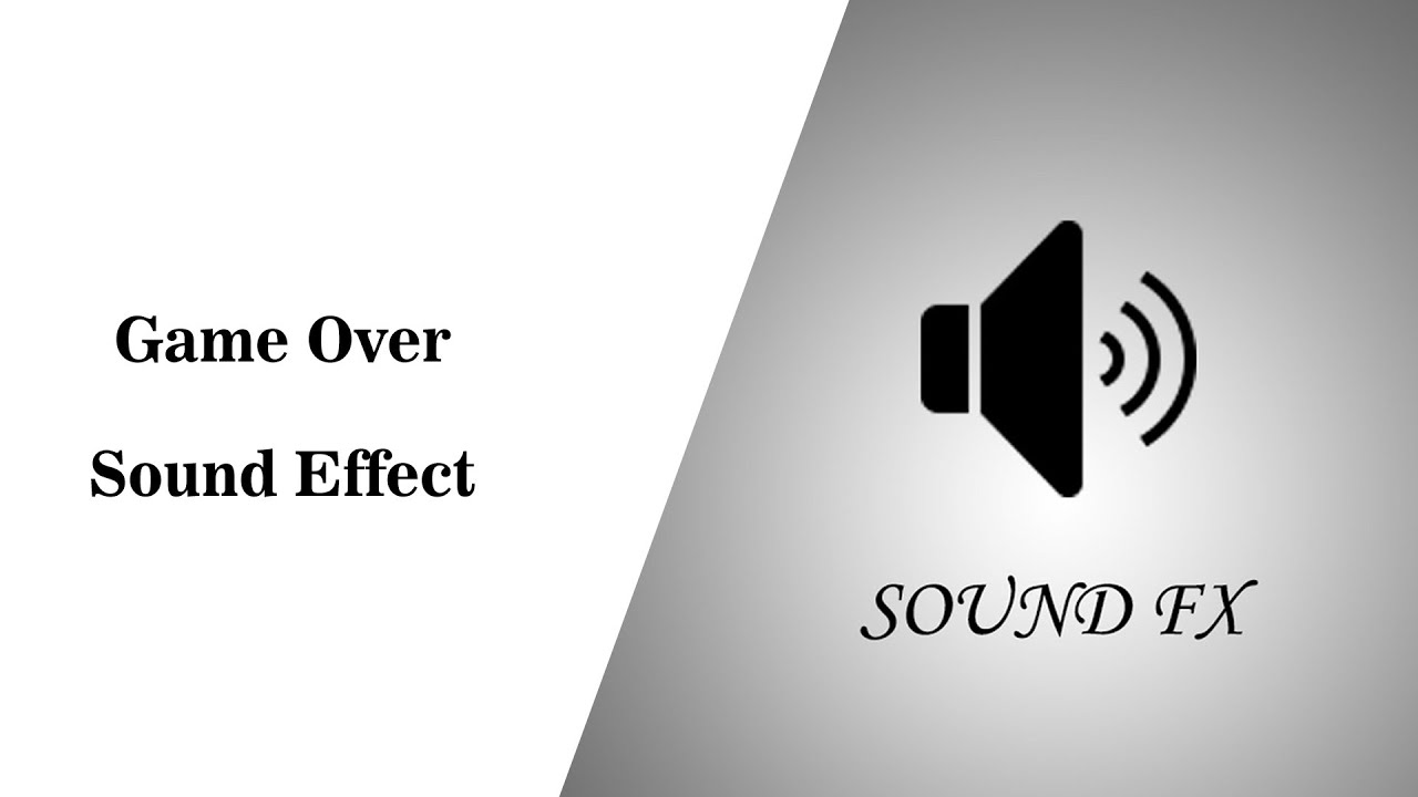 Game Over Sound Effect - YouTube