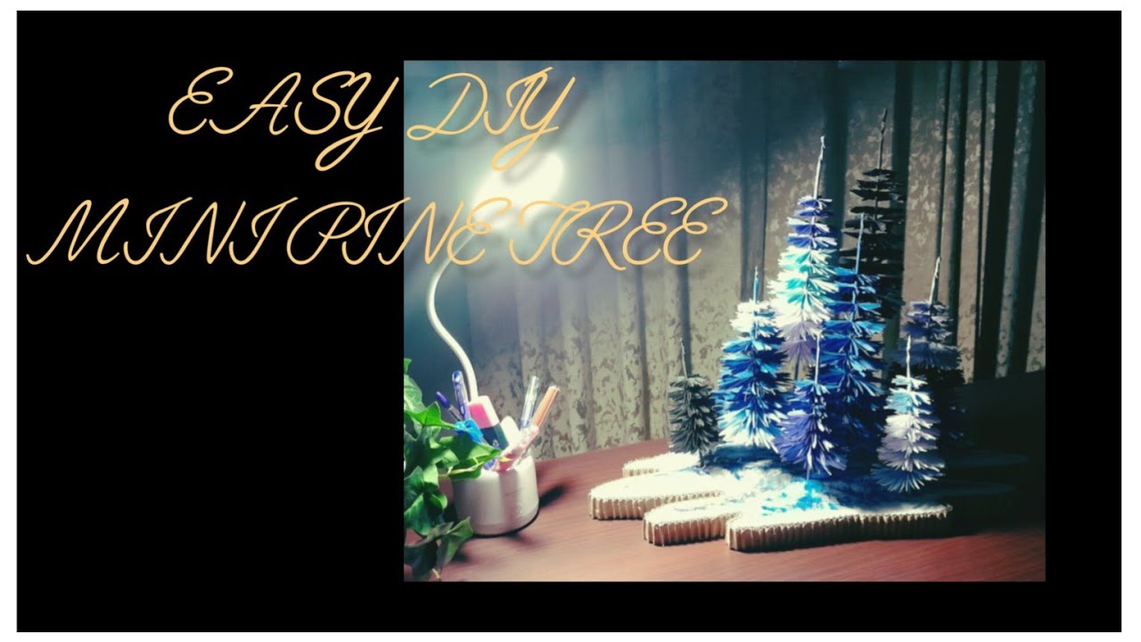 EASY DIY / MINI PINE TREE 🌲🌲/ XMAS DECORATION IDEA / WITH PAPER - YouTube