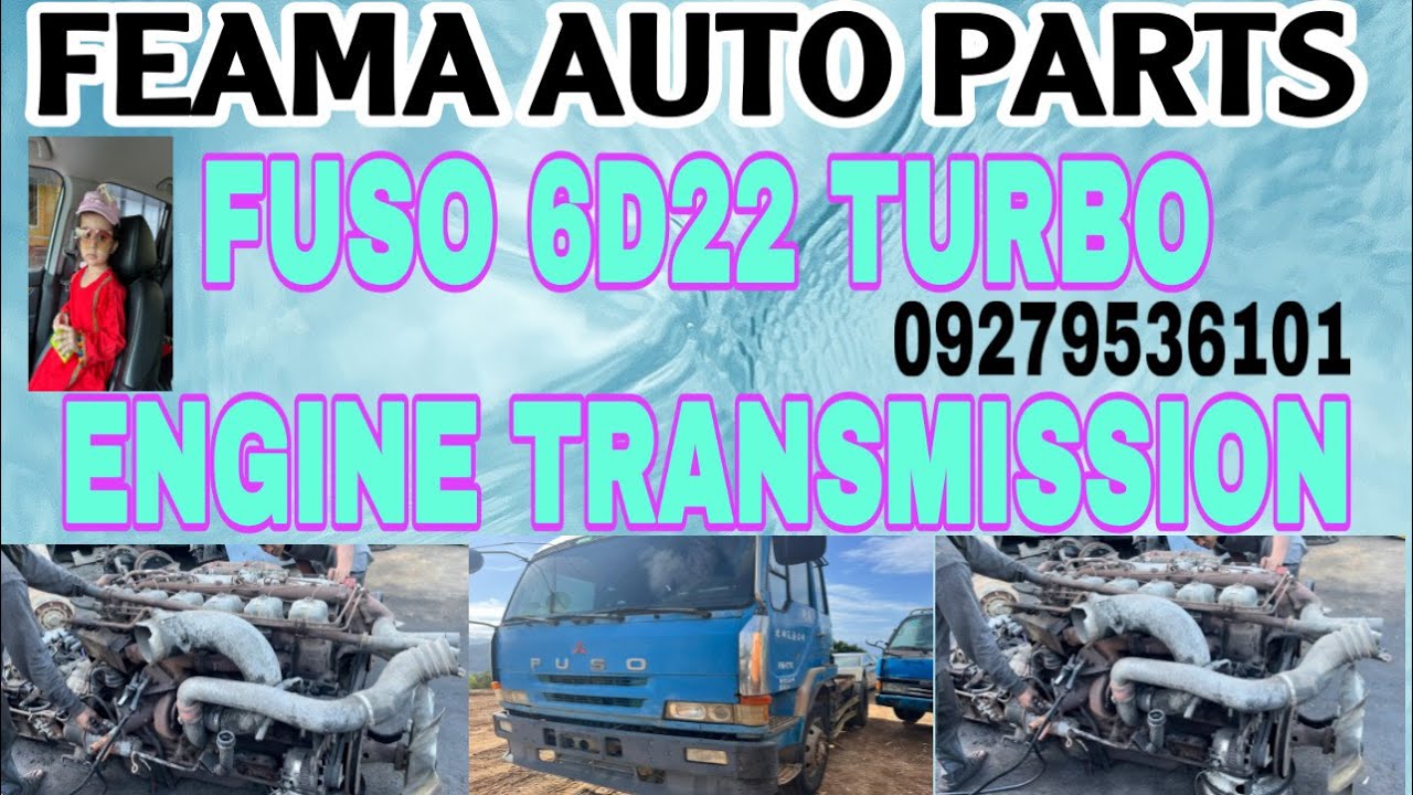 Fuso 6D22-3 turbo engine transmission - YouTube