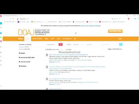 Finding journals without APC - YouTube
