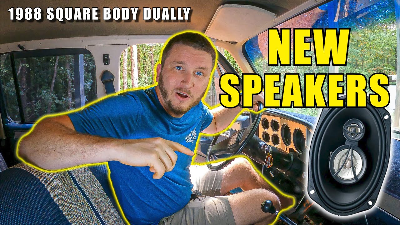 1988 Square Body Dually Gets New Speaker System!! | EASY DIY - YouTube