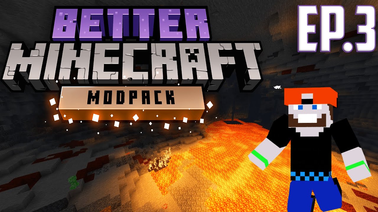 Better Minecraft Mod Ep-3-Mining For Diamonds & The Nether - YouTube
