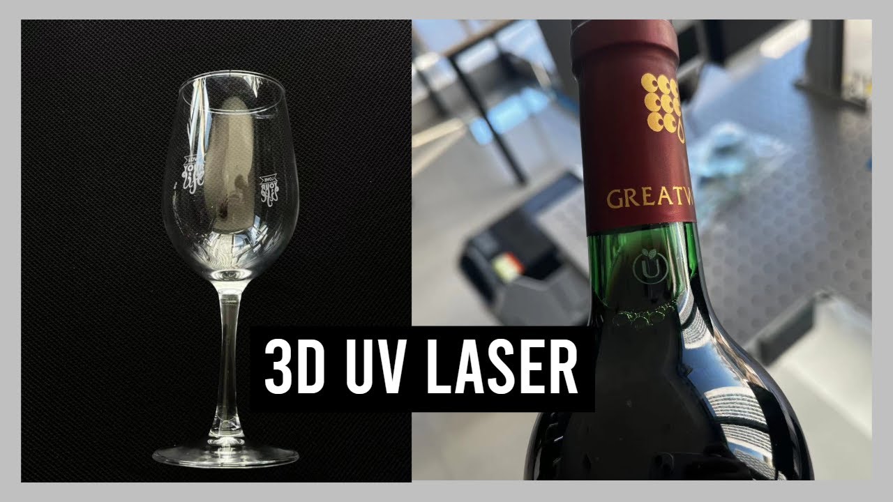 Wine bottle glass marking 5W 3D UV Laser Marking Machine - YouTube