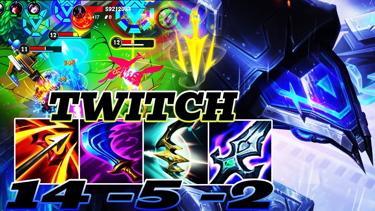 WILD RIFT TWITCH ADC GAMEPLAY | 14 -5 -2 MVP | TWITCH BUILD RUNES - YouTube