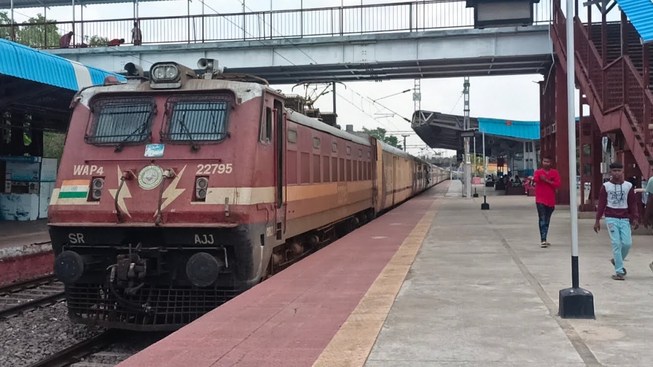 Silchar Weekly Express with Wap 4 at Full Speed - YouTube