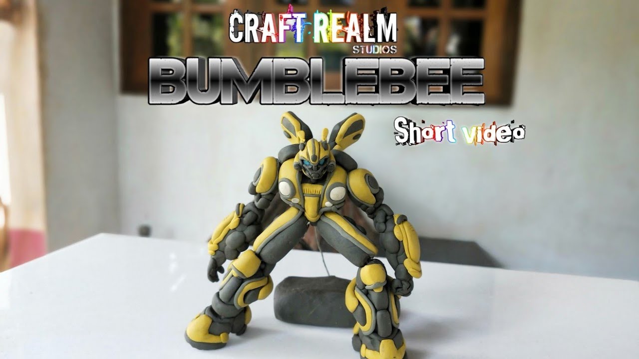 Bumblebee !! | Bumblebee sculpting with polymer clay short video - YouTube