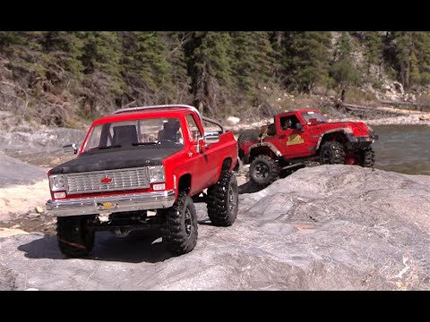 RC CWR TF2 Blazer and SCX-10 Jeep Rubicon blazing a RED trail - YouTube