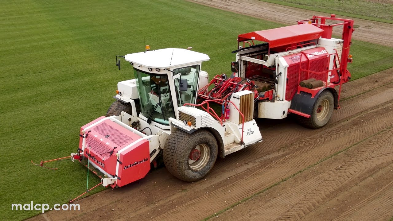 4k Trebro Autostack II Turf Harvester in action - Ever wondered where ...