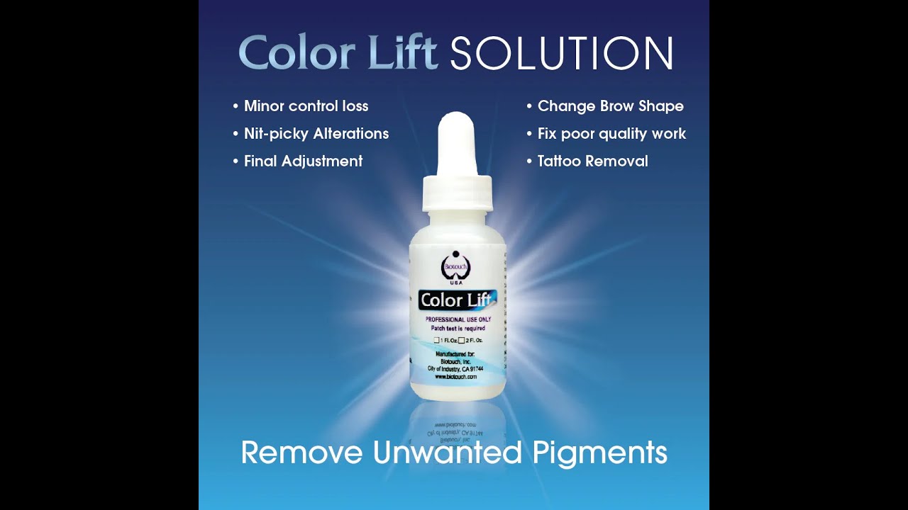 Permanent Makeup Color Correction With Color Lift - YouTube
