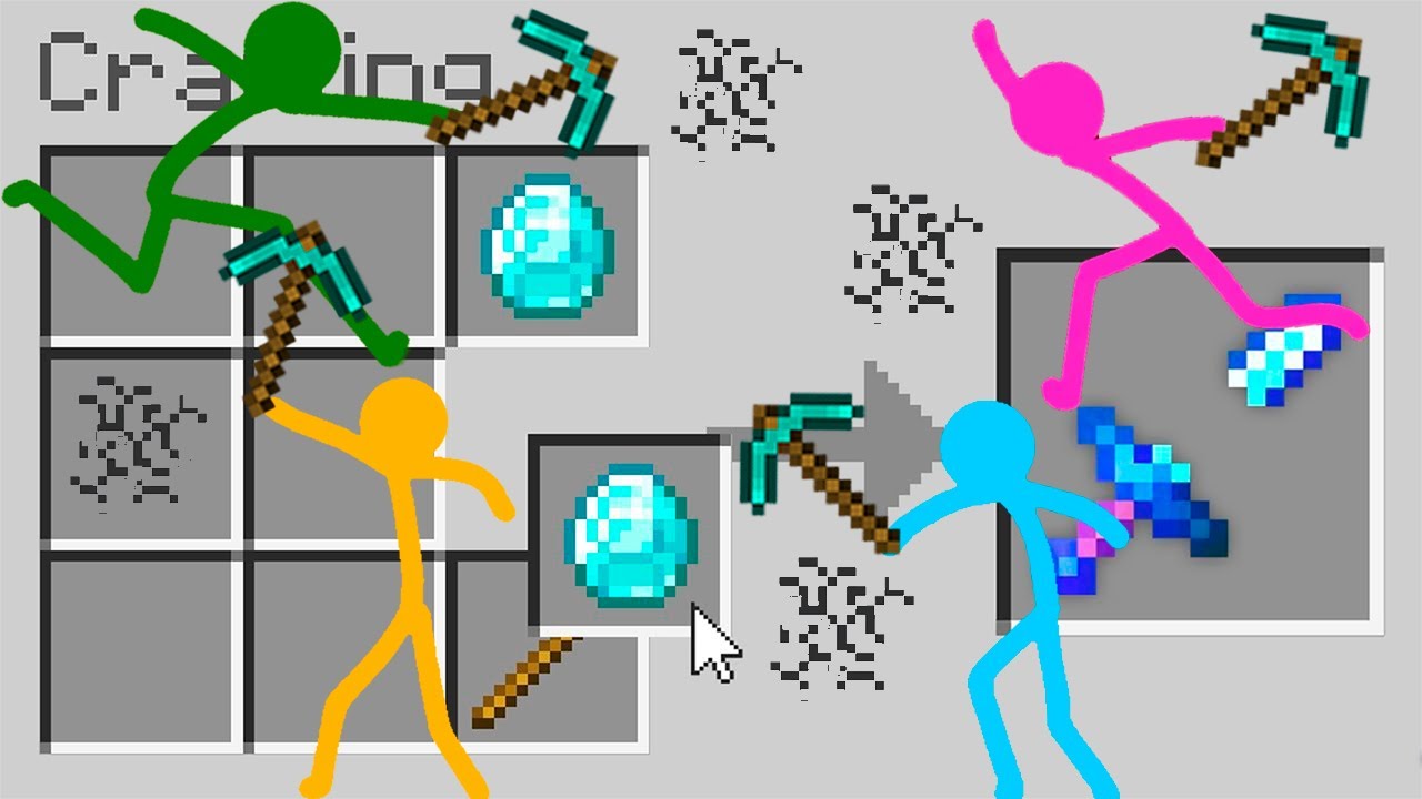 Stickman Animation Vs Minecraft / CRAFTING CURSED SWORD Stick Man Stick ...